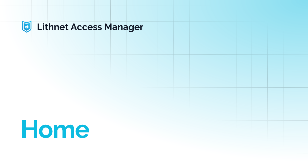 Home | Lithnet Access Manager