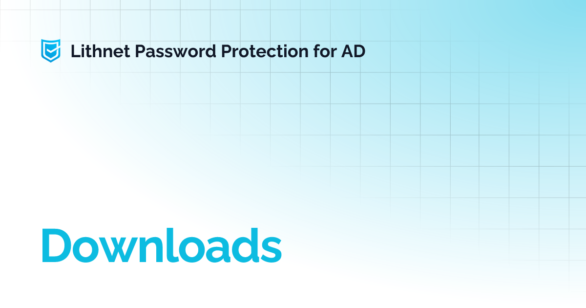 Downloads | Lithnet Password Protection for AD